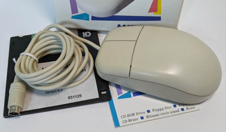 Mitsumi PC-Maus PS/2 Model ECM-S3102 mit Mauskugel – tuhlteim-pedia