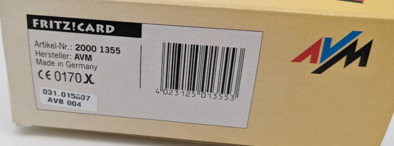 AVM Fritz!Card ISDN Controller ISA-Bus – ISDN-Karte mit Disketten ...