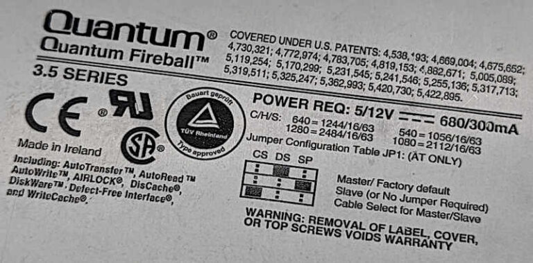 Quantum Fireball 1080AT Festplatte IDE 1,08GB HDD – tuhlteim-pedia