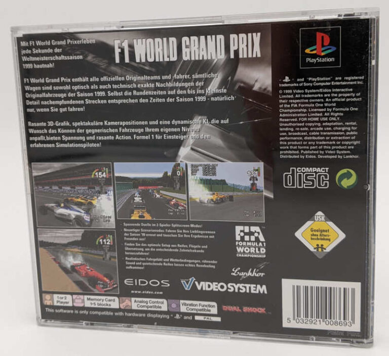 Sony Playstation PS1 Spiel – F1 World Grand Prix – tuhlteim-pedia